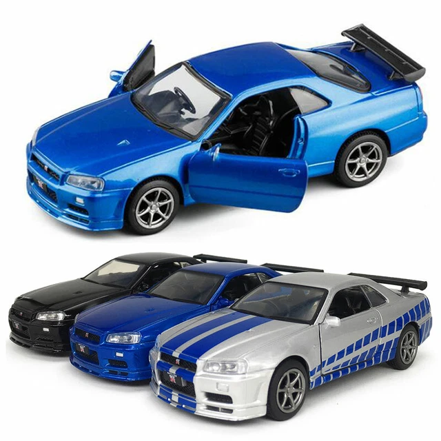 NISSAN SKYLINE GTR R34 Sports Car 1:36 Model Car Diecast Vehicle Toy ...