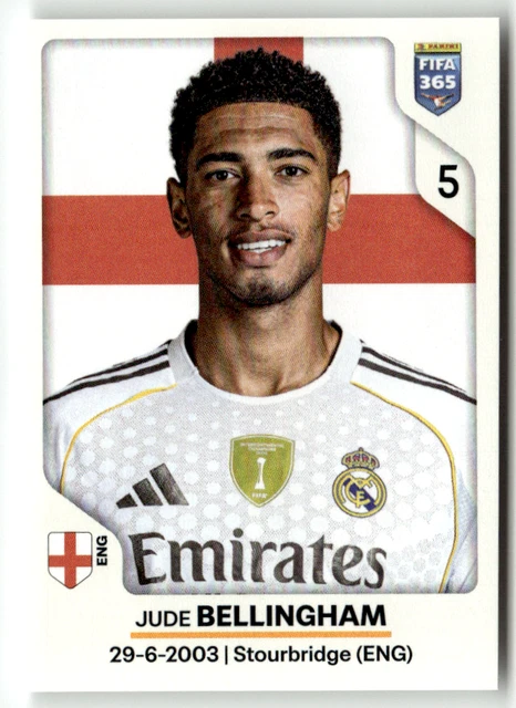 PANINI FIFA 365 2026 Sticker No. 505 Jude Bellingham Real Madrid CF £1. ...