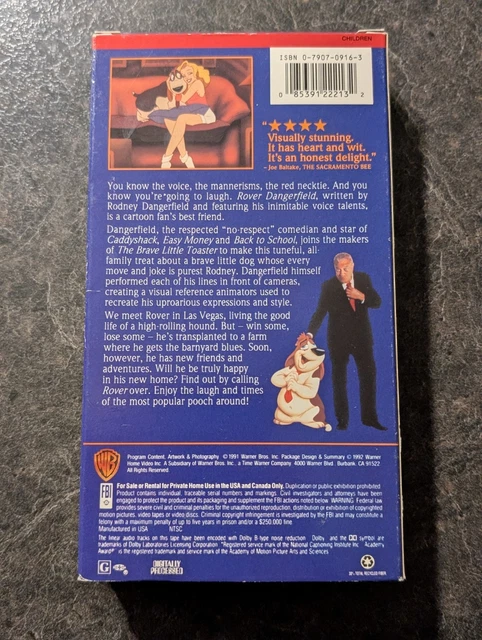 ROVER DANGERFIELD VHS (1991) - Rodney Dangerfield Animated - COMBINED ...