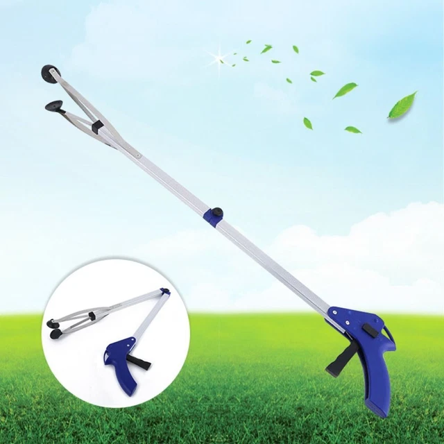 LONG ARM CLAW Trash Garbage Picker Telescopic Extender Gripper Tool ...