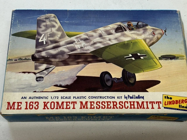 RARE VINTAGE LINDBERG ME 163 Komet Messerschmitt Model Kit £10.00 ...