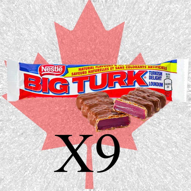 CADBURY BIG TURK x9 Canadian Chocolate Candy Bar Standard Size $25.00 ...
