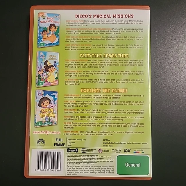 NICKELODEON 3 MOVIE Pack - Dora The Explorer Diego- Region 4 - 3 Disc ...