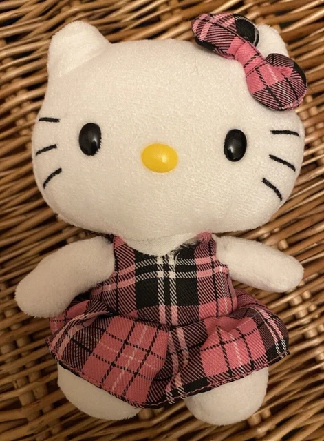 TOY - TY Hello Kitty Sanrio Plush Toy, Pink Plaid Dress & Bow £5.00 ...