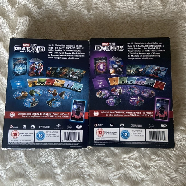 MARVEL STUDIOS CINEMATIC Universe: Phase One & Phase Two (DVD) 1 & 2 ...