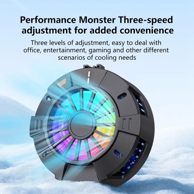 2-IN-1 MAGNETIC & Clip-on Phone Cooling Fan Radiator for Smartphone ...