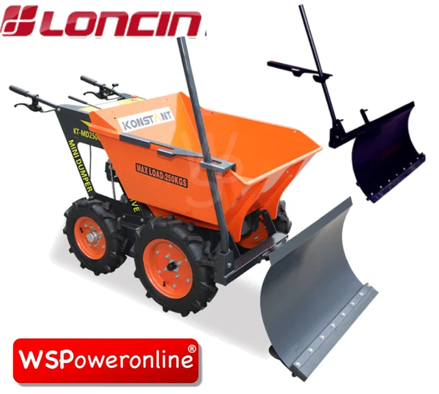 MINI DUMPER WITH Snow Plough Loncin Engine 4 x 4 £1399 (Including VAT ...