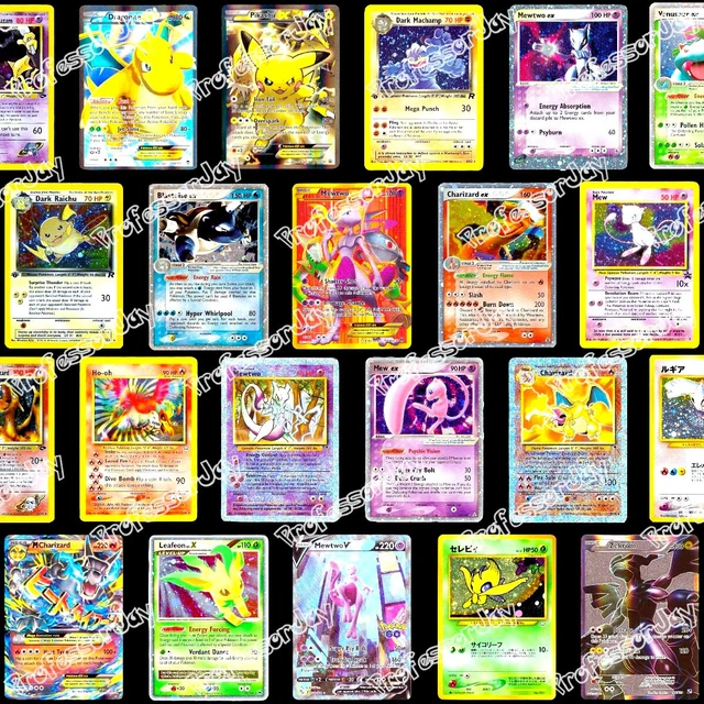 CARTES POKÉMON TCG WOTC Base Set Ultra Rare Japonais Swirl EX LVX GX V ...
