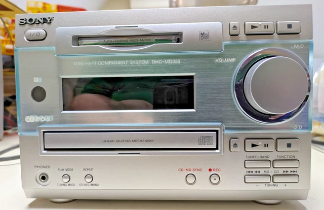 SONY DHC-MD333 MINI Hi-Fi System-MD /CD Player/FM/AM spares or repair £ ...