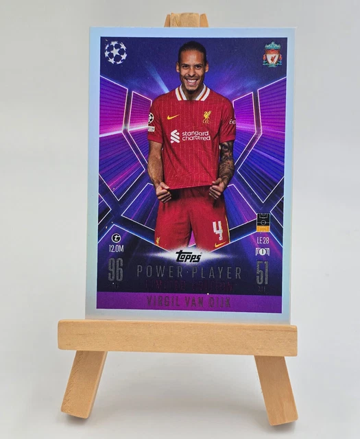 TOPPS MATCH ATTAX CL 2024-25 24-25 48 Virgil Van Dijk Blue Crystal ...