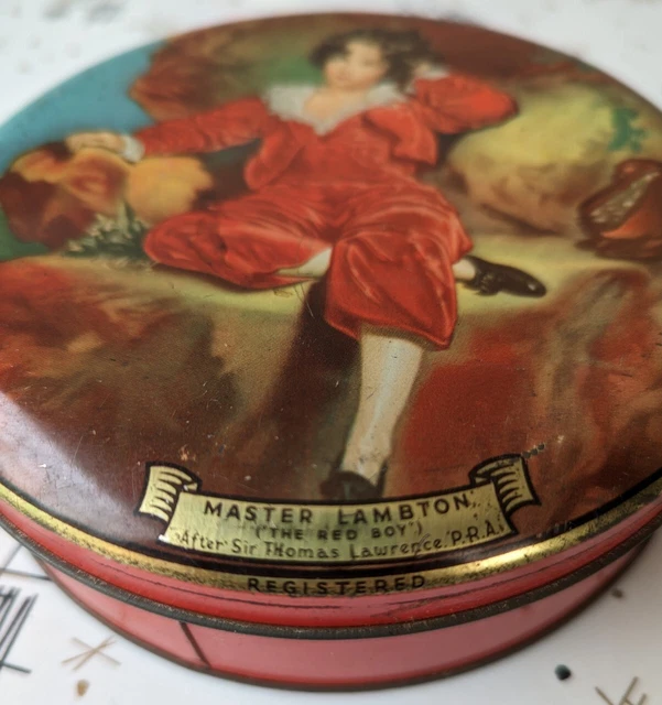 VINTAGE MASTER LAMBTON Wilkins Red Boy Toffee Tin A S Wilkin England ...