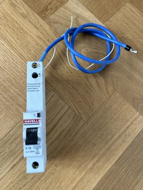 HAVELLS 16 AMP Type C 30mA MCB Rcd Rcbo £19.99 - PicClick UK