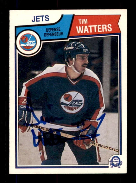 1983-84 O-PEE-CHEE #394 Tim Watters AUTOGRAPHIÉ !!! Winn Jets 541957 ...