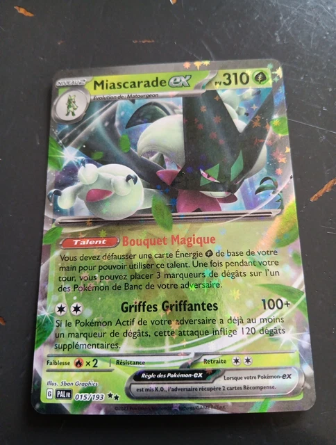 CARTE POKÉMON MIASCARADE ex 015/193 EV02 Évolutions à Paldea FR Neuf ...
