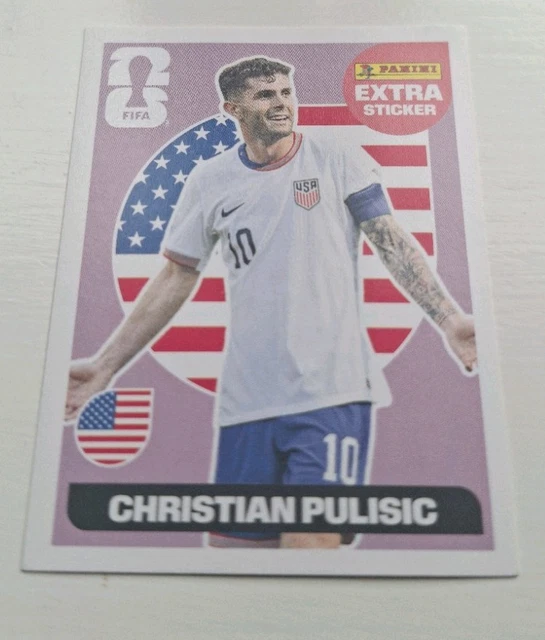 PANINI FIFA WORLD Cup 2026 Christian Pulisic Extra Sticker USA £7.50 ...