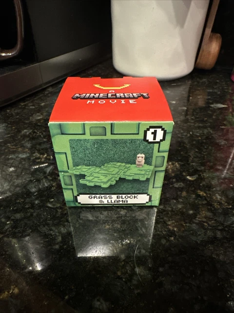 2025 MCDONALD’S MINECRAFT Movie Happy Meal Toy #1 Grass Block & Llama ...
