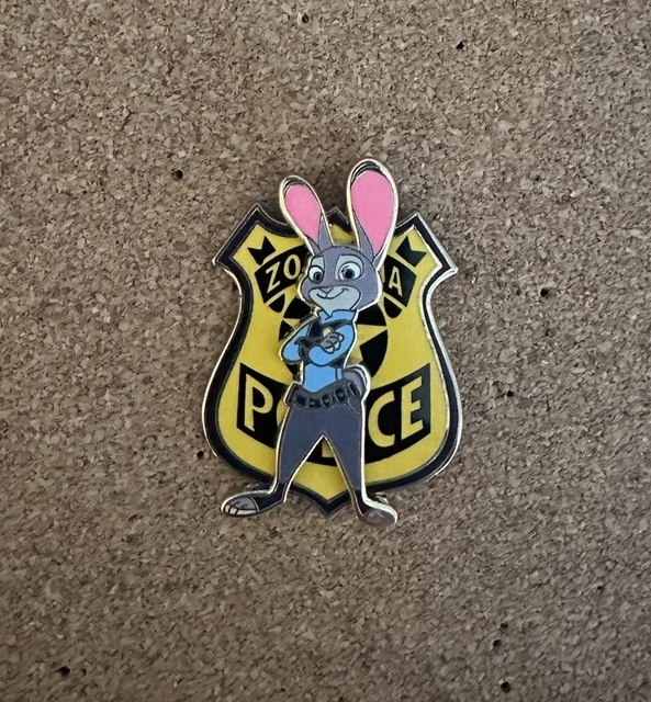 DISNEY ZOOTOPIA Zootropolis Just Hoops Police Officer Badge LE 800 Pin ...