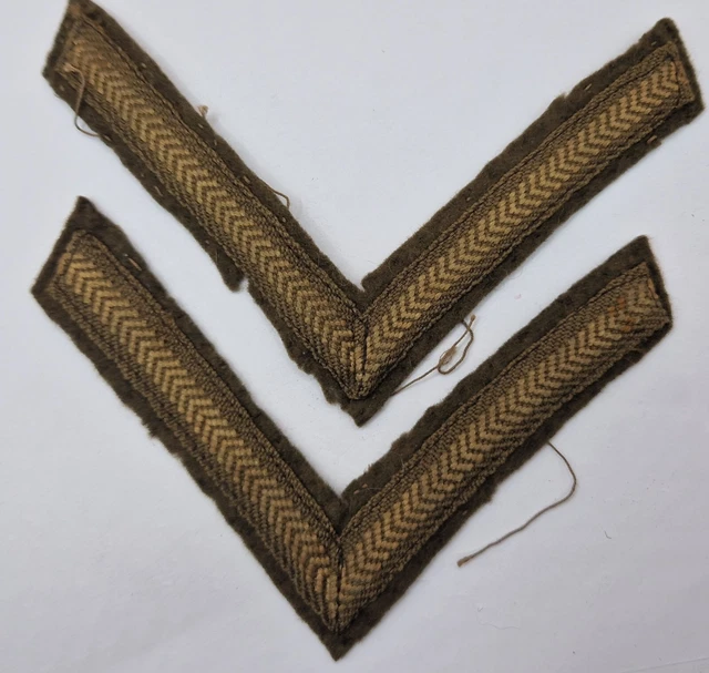 WW1 WW2 BRITISH Army Lance Corporal Rank Chevrons Stripes embroidered ...