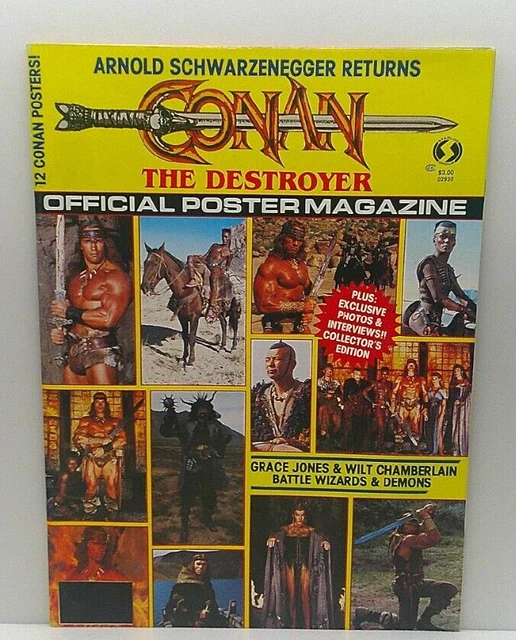 CONAN THE DESTROYER Official Poster Magazine 1984 Arnold Schwarzenegger ...