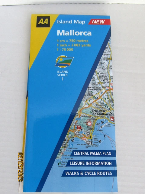 MALLORCA AA ISLAND Map Folded Map Travel Map Walks & Cycle Routes EUR ...
