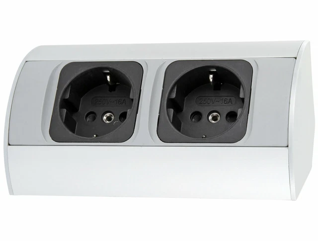 ALUMINIUM SURFACE MOUNTED Socket 2-fach Corner Construction Socket ...