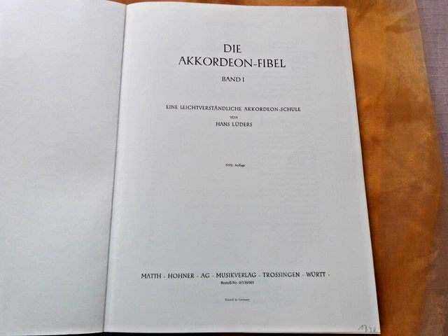 DIE AKKORDEON-FIBEL BAND I Hans Lüders Leichtverständliche Akkordeon ...