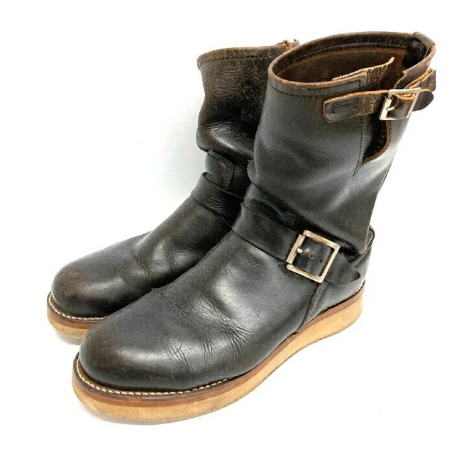 RED WING ANSI Z41 PT83 Leather Black Engineer Boots Size US7.5 £270.27 ...