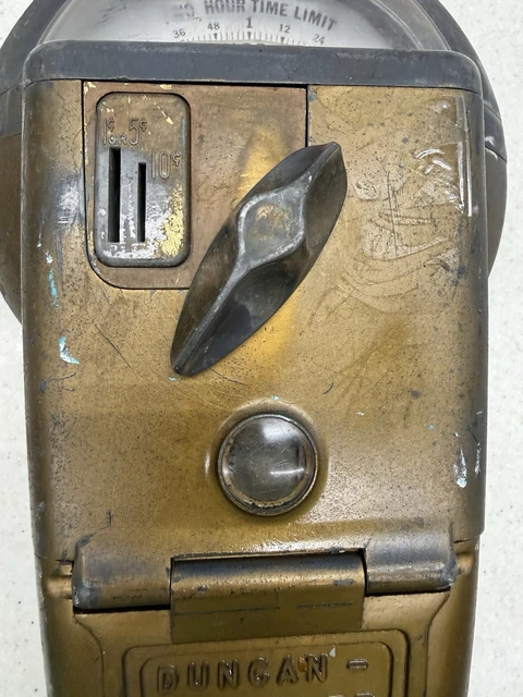 VINTAGE 1940’S DUNCAN Miller Model 50 Parking Meter Original Paint Cond ...