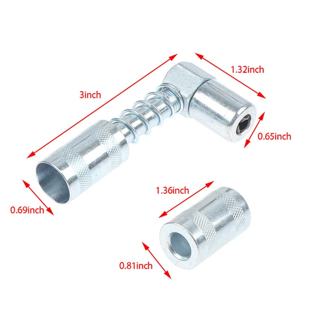 90 DEGREE GREASE Coupler Adapter Fitting Tool Coupler Grease Fitting ...