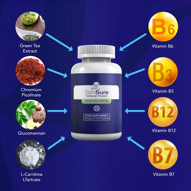 SLIMSURE 60 CAPSULES , Food Supplement, Slim Sure Premium with Gut ...