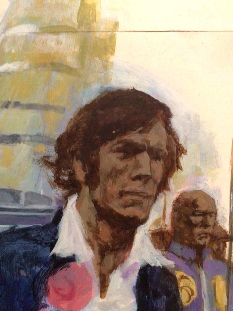 H TOM HALL Romance Cover Novel Artist Painting On Paper Matted Framed ...