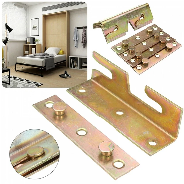 BED HINGE BED Rail Bracket Bed Rail Brackets Brass Connection Heavy Duty Bed £7.68 - PicClick UK
