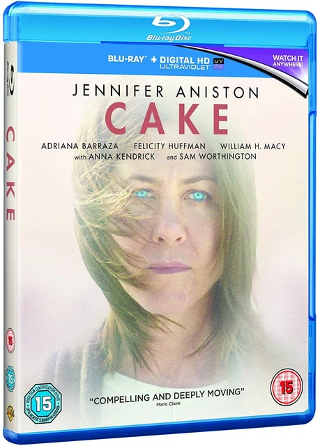 GÂTEAU BLU-RAY DRAME sur la douleur Jennifer Aniston Anna Kendrick Sam ...