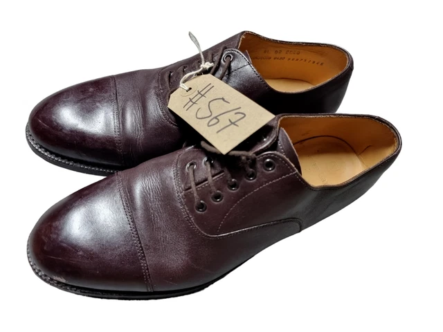 GENUINE BRITISH ARMY Brown Leather Officers Parade Service Shoes 8L UK ...