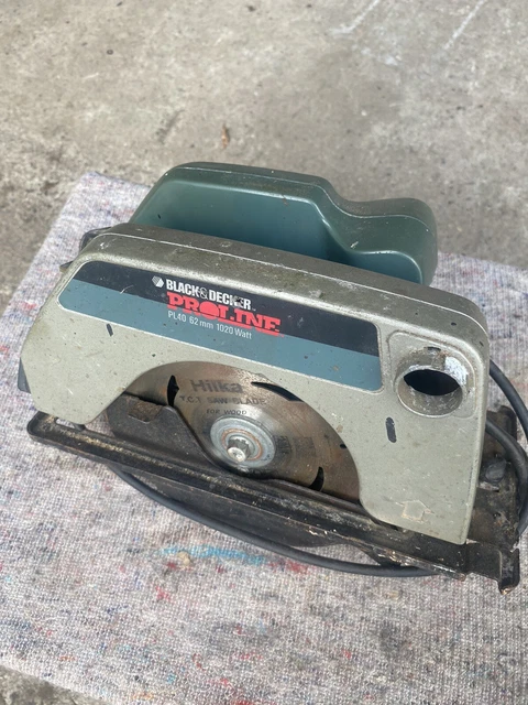 BLACK AND DECKER Proline Pl40 62 Mm 1020 Watt Circular Saw 240 Volt £25 ...