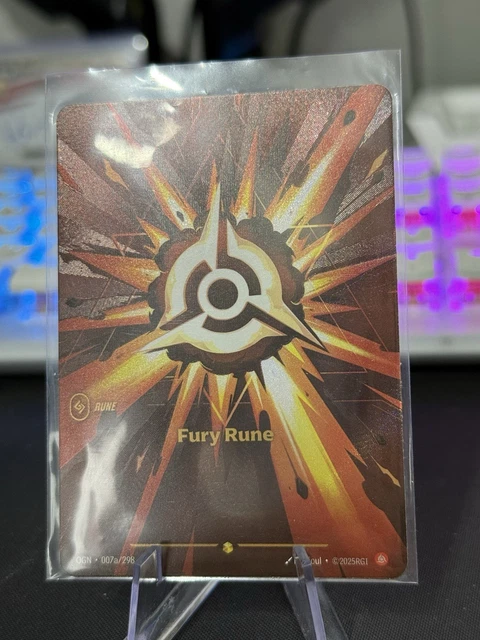RIFTBOUND ORIGINS FURY Rune 007a/298 League Of Legends TCG NM Showcase ...