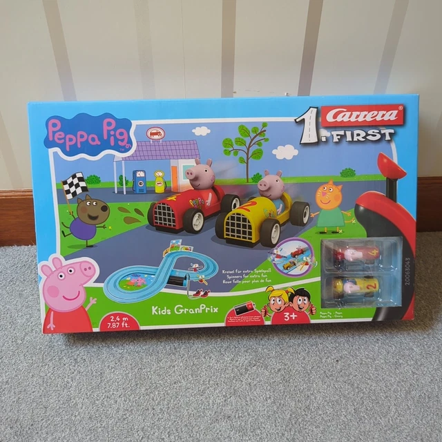 PEPPA PIG CARRERA First Super George vs Peppa On The Track Gran Prix ...