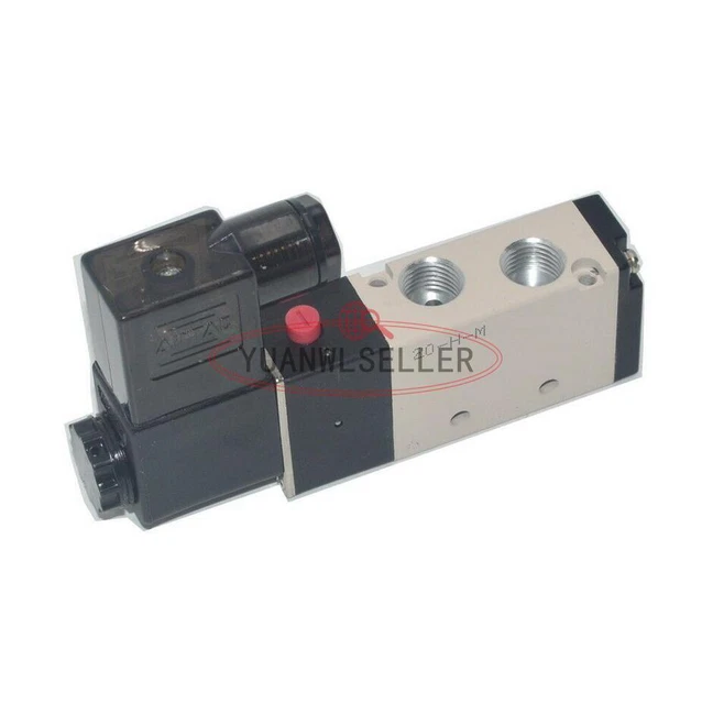 5 WAY 2 Position Solenoid Pneumatic Air Valve 1/4" BSPT AC 110V SNS ...