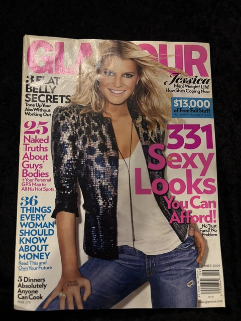 2009 SEPT GLAMOUR MAGAZINE - JESSICA SIMPSON - COVER-Drew Barrymore ...