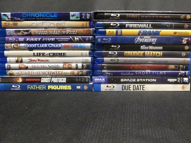 BLU-RAY AND DVD Movie Collection -- Lot of 25 Movies -- Assorted Genres ...