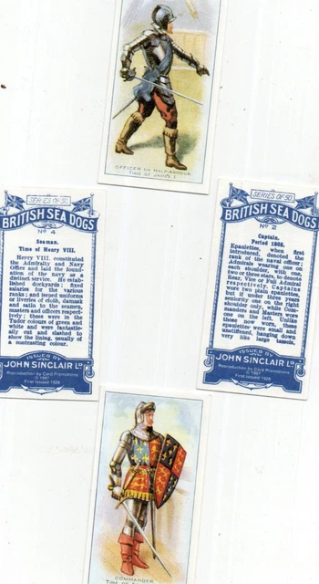 BRITISH SEA DOGS By John Sinclair Full Set 50 Reproduction Cards Ex ...