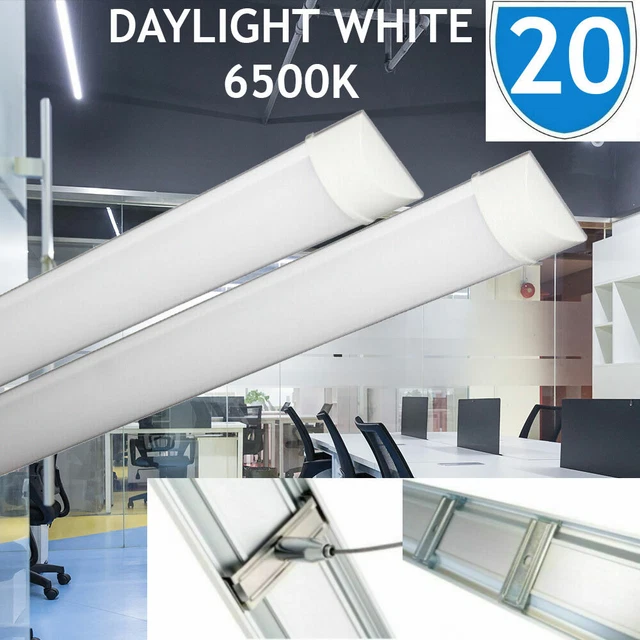 20X SLIMLINE LED Tube Light Batten Ceiling Wall Mounted Slim High ...