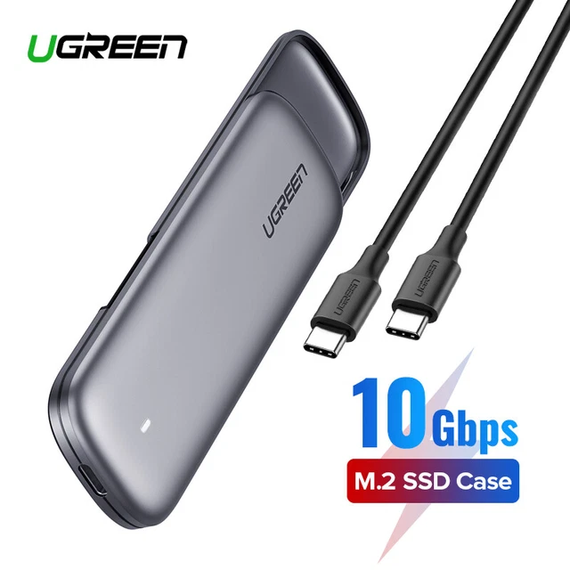 UGREEN M.2 SSD Enclosure Type C Caddy External Case Hard Drive Box for ...