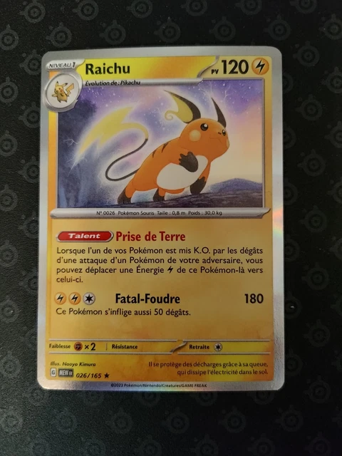 CARTE POKÉMON 151 Raichu Holo 26 EUR 1,50 - PicClick FR