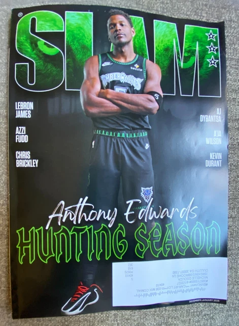 SLAM MAGAZINE DECEMBER/JANUARY 2026 ANTHONY EDWARDS A'Ja Wilson ~ FREE ...