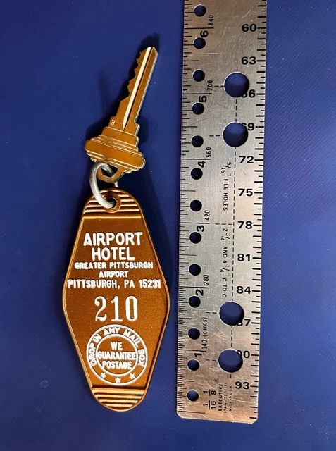 VINTAGE HOTEL KEY and Fob - Airport Hotel - Room 210 - Pittsburg PA (V2 ...