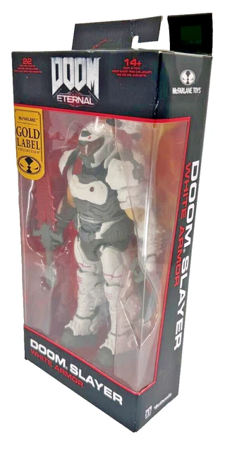 DOOM SLAYER WHITE Armor Eternal Gold Label Series 18cm Action Figure ...
