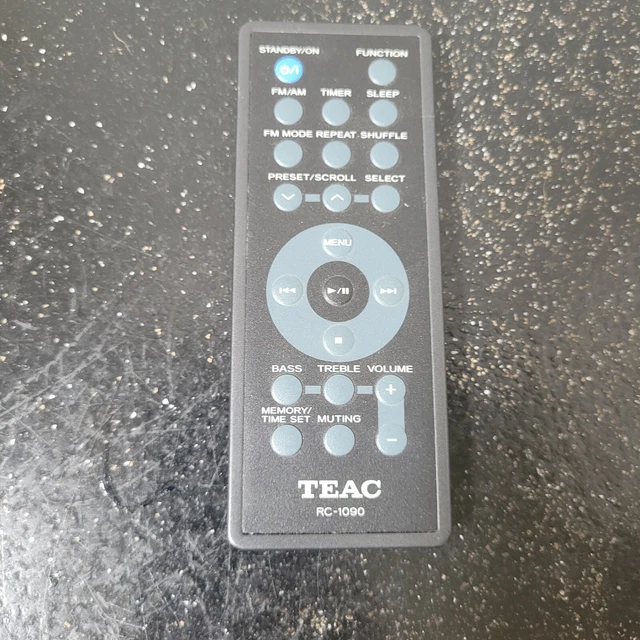 TEAC RC-1090 BLACK Wireless Handheld Remote Control For Teac MC-DX32i ...