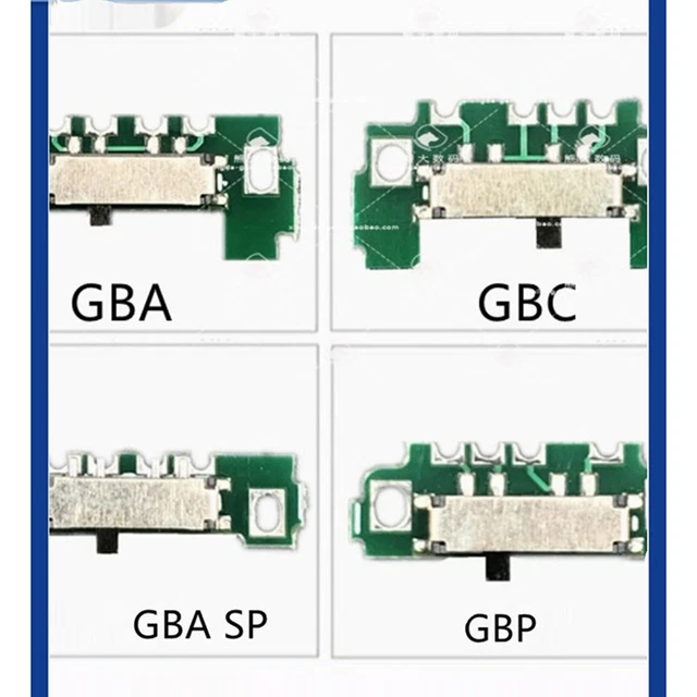 PER INTERRUTTORE DI alimentazione slide GBA/GBC/GBA SP/GBP scheda ...