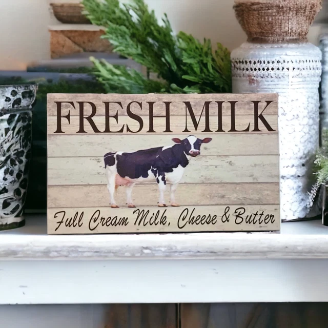 COW FARM MILK Cream Cheese Butter Kitchen Sign $16.00 - PicClick AU